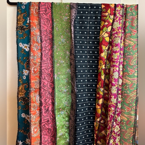 None | Accessories | Repurposed Sari Silk Scarf | Poshmark
